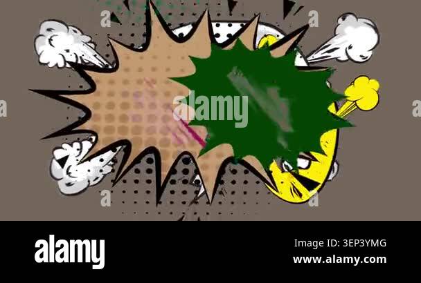 Cartoon background animation, comic book backdrop video. Retro comics ...