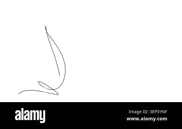 Animated self drawing of continuous line draw of wheat. Barley or Rye ...