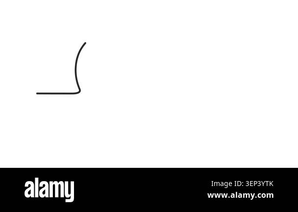 Animated self drawing of continuous line draw heart and heart pulse ...