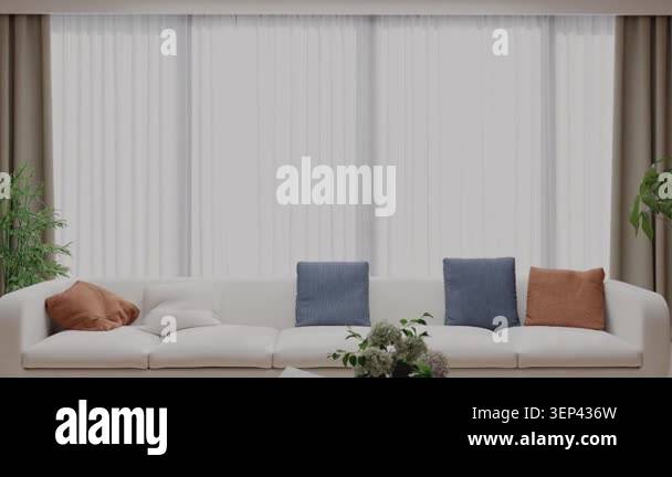 3d video rendering footage contemporary interior modern design Tilt Up ...