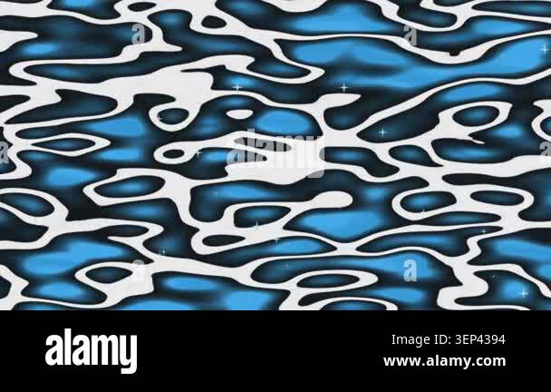 Abstract blue water surface with ripples and sparkles, creating a ...