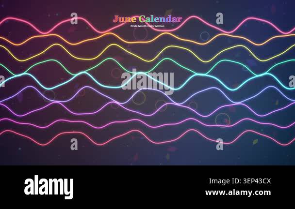 Multicolored wavy lines on dark background Stock Video Footage - Alamy