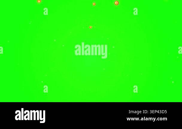 Green screen with floating orange particles Stock Video Footage - Alamy