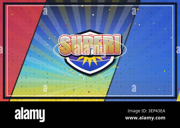 Animated SUPERL Hero Power intro Stock Video Footage - Alamy
