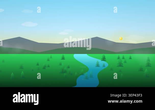 Hot air balloons flying over green landscape Stock Video Footage - Alamy