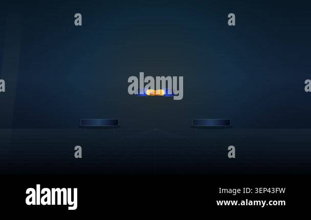 Glowing light in dark blue background Stock Video Footage - Alamy