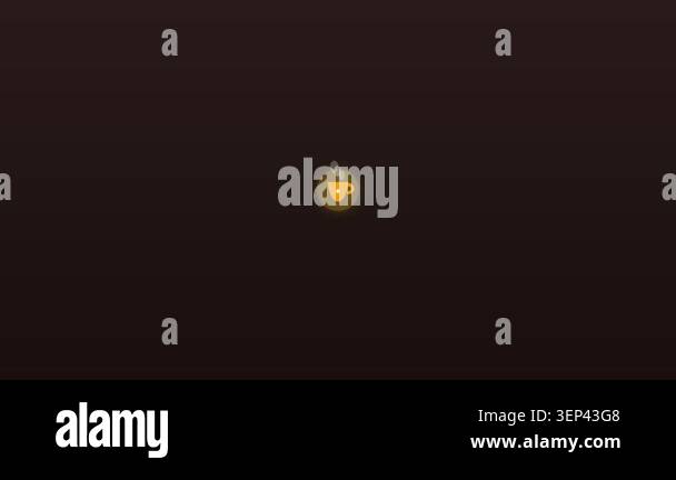 Glowing yellow orb floating in blackness Stock Video Footage - Alamy