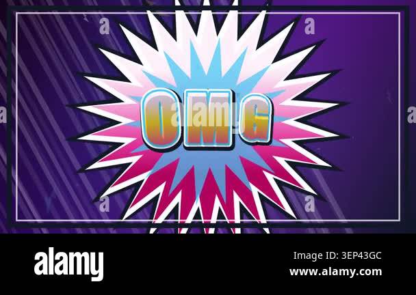 Comic book style shock text graphic Stock Video Footage - Alamy