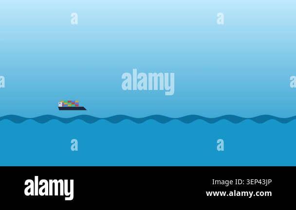 A small boat on peaceful ocean Stock Video Footage - Alamy