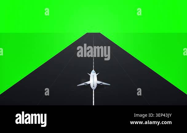 Animated plane on green background Stock Video Footage - Alamy