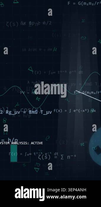 Scientific math vertical on black background Stock Video Footage - Alamy