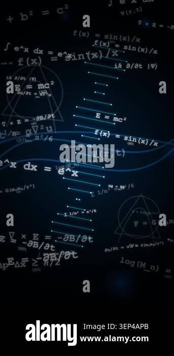 Scientific math vertical overlay background Stock Video Footage - Alamy