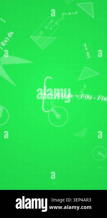 cientific math vertical Green screen Stock Video Footage - Alamy