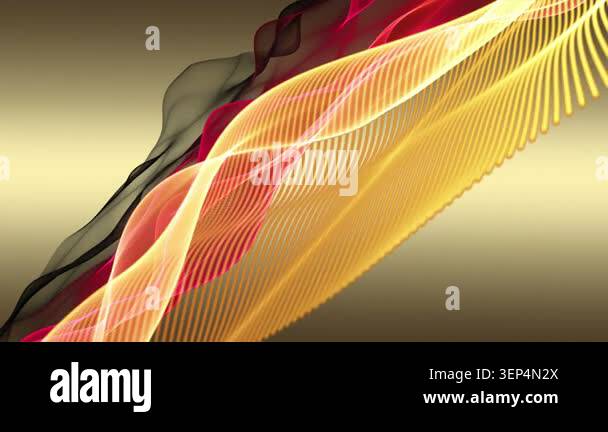 Fantastic German color wave video animation in slow motion for sport ...