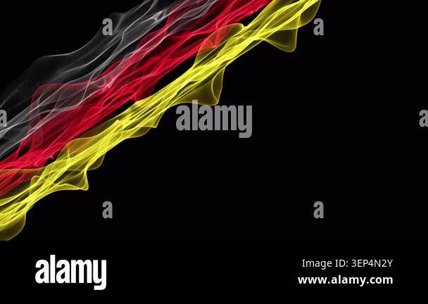 Fantastic German color wave video animation in slow motion for sport ...