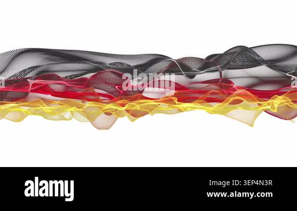 Fantastic German color wave video animation in slow motion for sport ...
