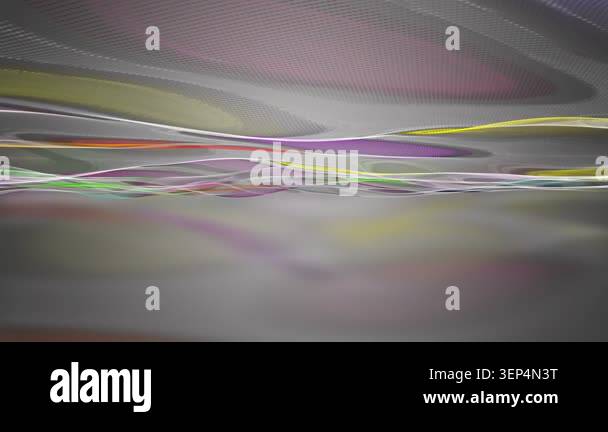 Fantastic video animation with particle wave object in slow motion ...