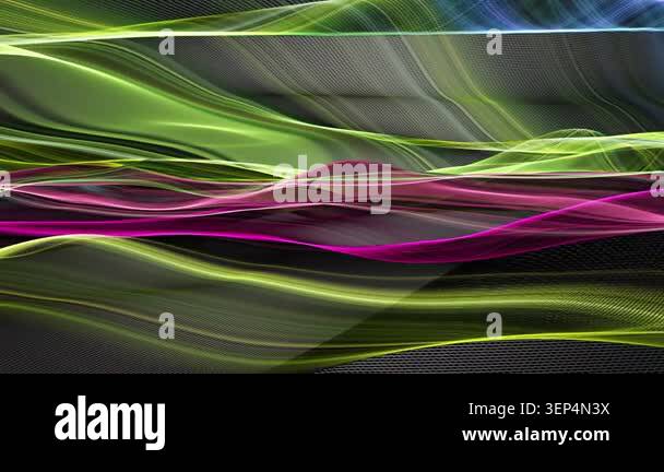 Fantastic video animation with particle wave object in slow motion ...