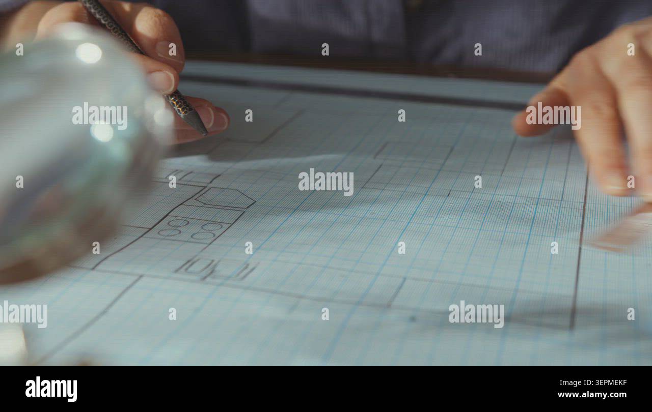Drawing Lines With Ruler Stock Video Footage - Alamy