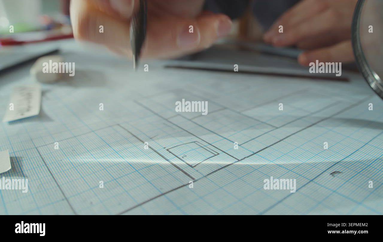 Marking Interior Floor Plan Stock Video Footage - Alamy