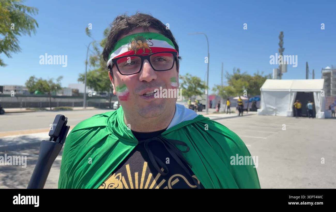 Iran fan Keyan Jafari before their opening World Cup match against New ...