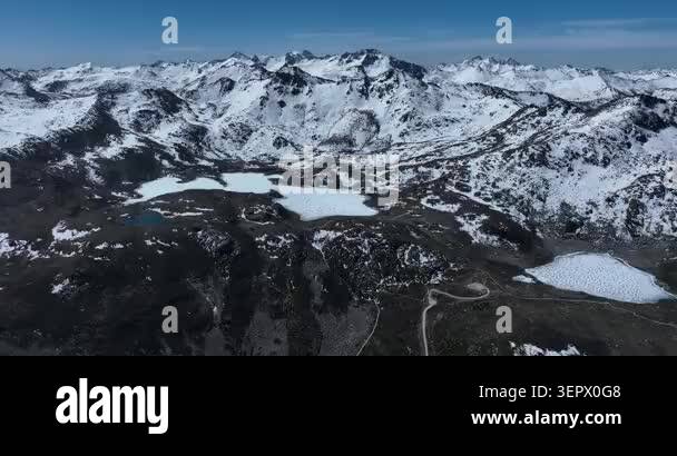Beautiful high altitude hanging glacier and snow capped mountain with ...