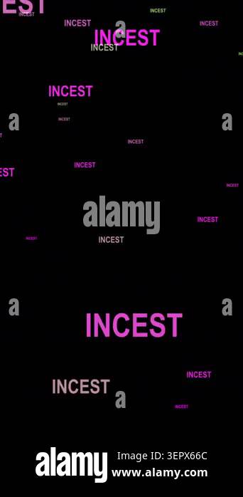 Incest Word Cloud On Black Background Taboo Provocative Social Concept ...