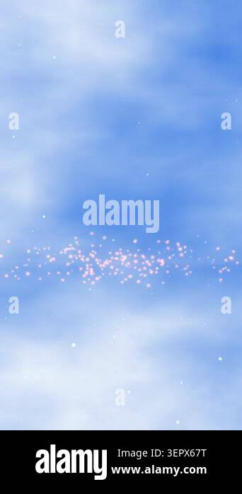 Bright Blue Sky With Sun Rays And Sparkling Lights For Celebration Or ...