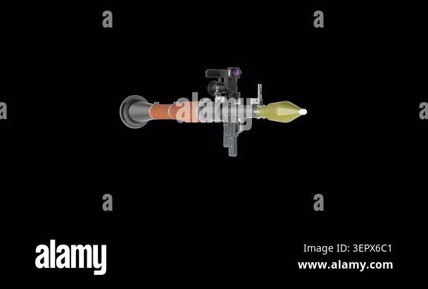 Anti tank rocket launcher rotation animation seamlessly loopable. 3D ...