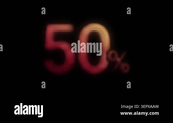 Red 50% Off Particle Animation on Dark Background, Glowing Dot Grid ...