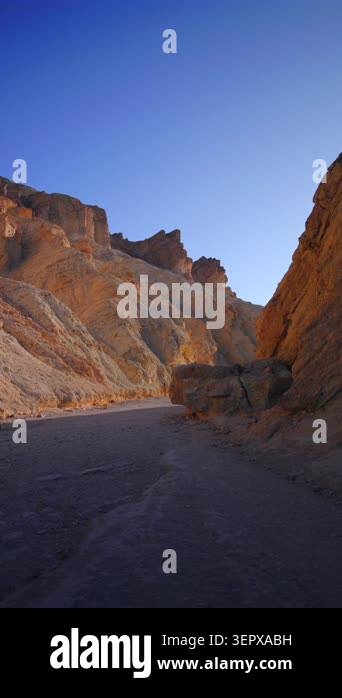 Vertical Screen: Golden Canyon hiking trail in Death Valley National ...
