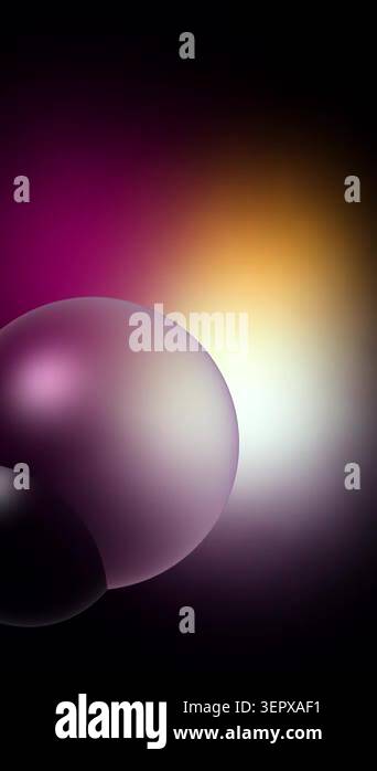 Cream Pink Black Glass Bubbles Motion Background, Smooth Floating ...