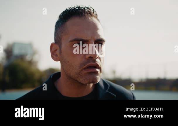man with a stunned expression looking forward Stock Video Footage - Alamy