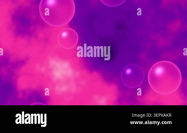 Pink Purple Magenta Glass Bubbles Motion Background, Smooth Floating ...