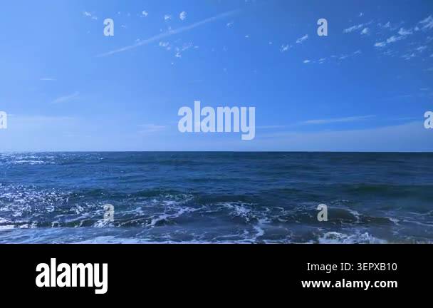 Sea of Japan in Tohoku: Blue Ocean and Gently Lapping Waves on the ...