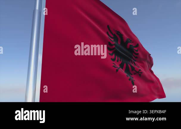Albania Flag Background Broadcast Ready 4K Stock Video Footage - Alamy