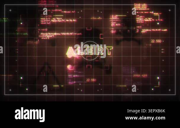 ALERT trendy hacking and cybersecurity words Stock Video Footage - Alamy