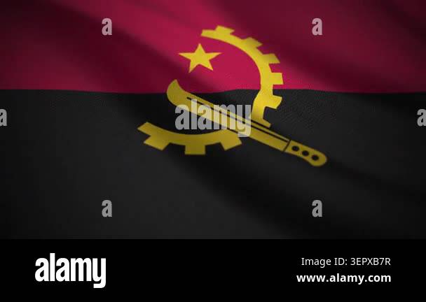 Angola Flag Cloth Simulation Motion Graphics Stock Video Footage - Alamy