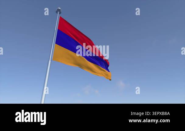 Armenia Flag Waving Animation Cinematic 4K Motion Background Stock ...
