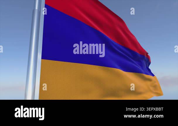 Armenia Flag Background Broadcast Ready 4K Stock Video Footage - Alamy