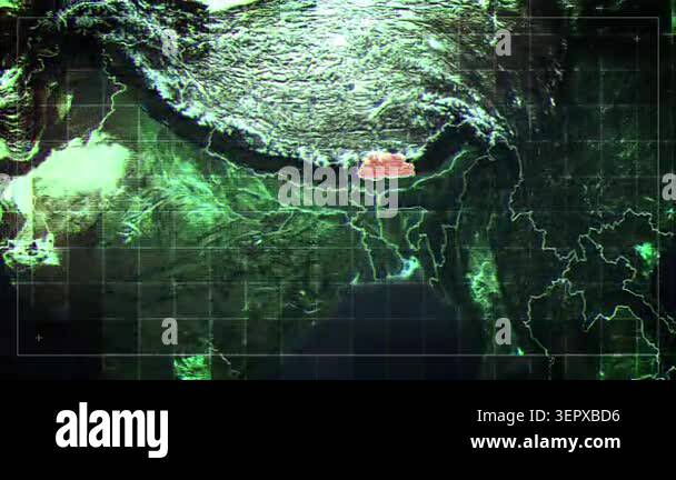 BHUTAN Rotating Map Satelite Map Style Stock Video Footage - Alamy
