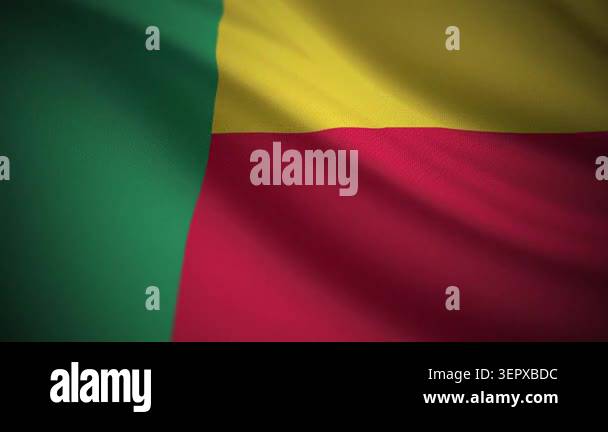 Benin Flag Cloth Simulation Motion Graphics Stock Video Footage - Alamy