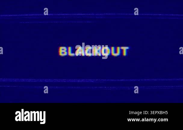 BLACKOUT Retro Text Intro Effects Stock Video Footage - Alamy