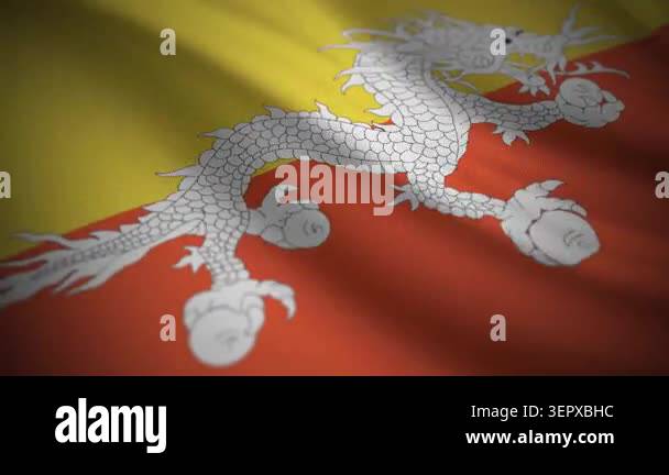 Bhutan Flag Cloth Simulation Motion Graphics Stock Video Footage - Alamy