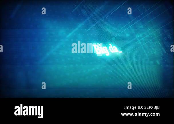 Big data on digital screen message on computer screen Stock Video ...