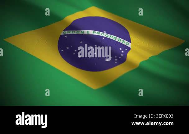 Brazil Flag Cloth Simulation Motion Graphics Stock Video Footage - Alamy