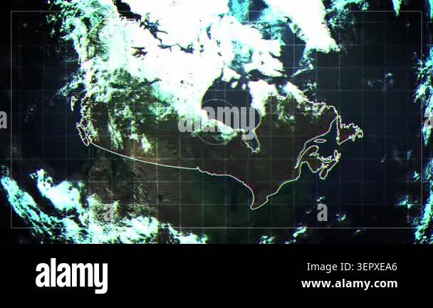 CANADA Rotating Map Satelite Map Style Stock Video Footage - Alamy