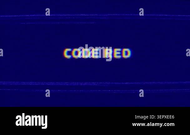 CODE RED Retro Text Intro Effects Stock Video Footage - Alamy