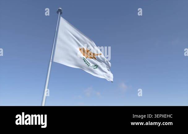 Cyprus Flag Waving Animation Cinematic 4K Motion Background Stock Video ...