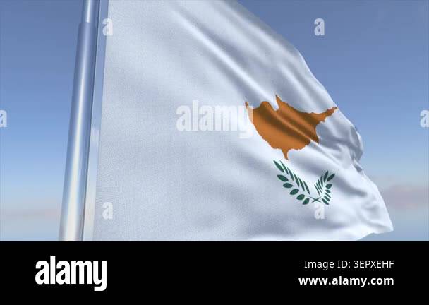 Cyprus Flag Background Broadcast Ready 4K Stock Video Footage - Alamy